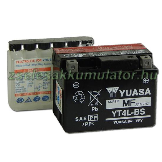 Yuasa YT4L-BS 12V 3Ah gondozásmentes AGM (zselés) motor akkumulátor