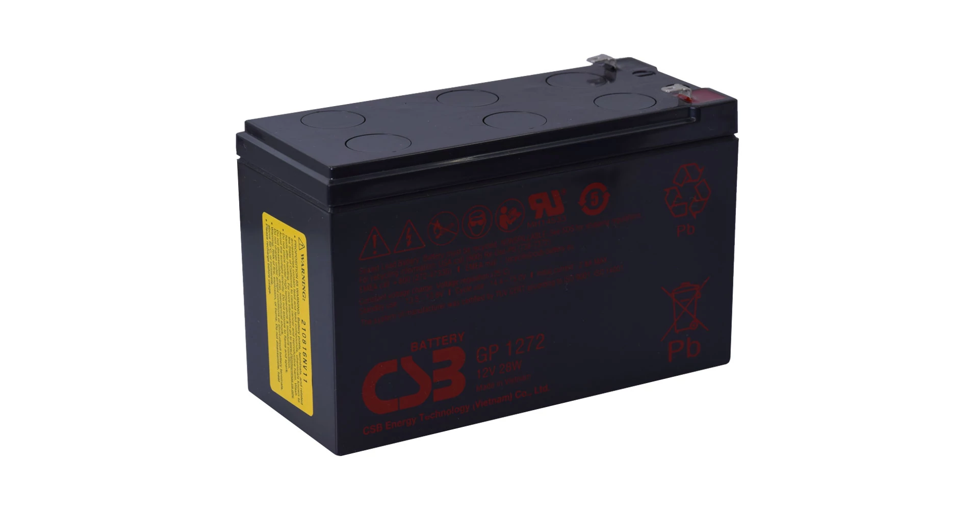 CSB 12V 7,2Ah Zselés Akkumulátor GP1272 28W