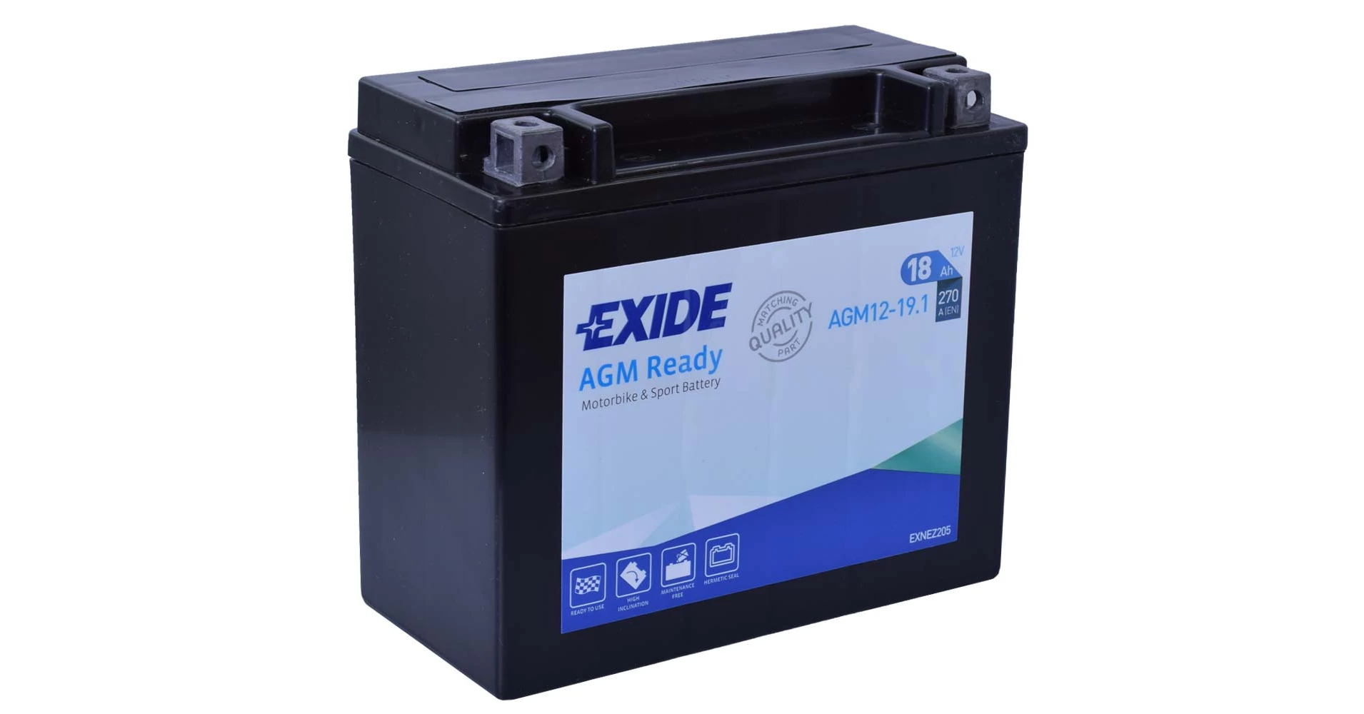 Exide AGM 12-19( YTX20HL-BS) 12V 18Ah gondozásmentes AGM (zselés) motor ...