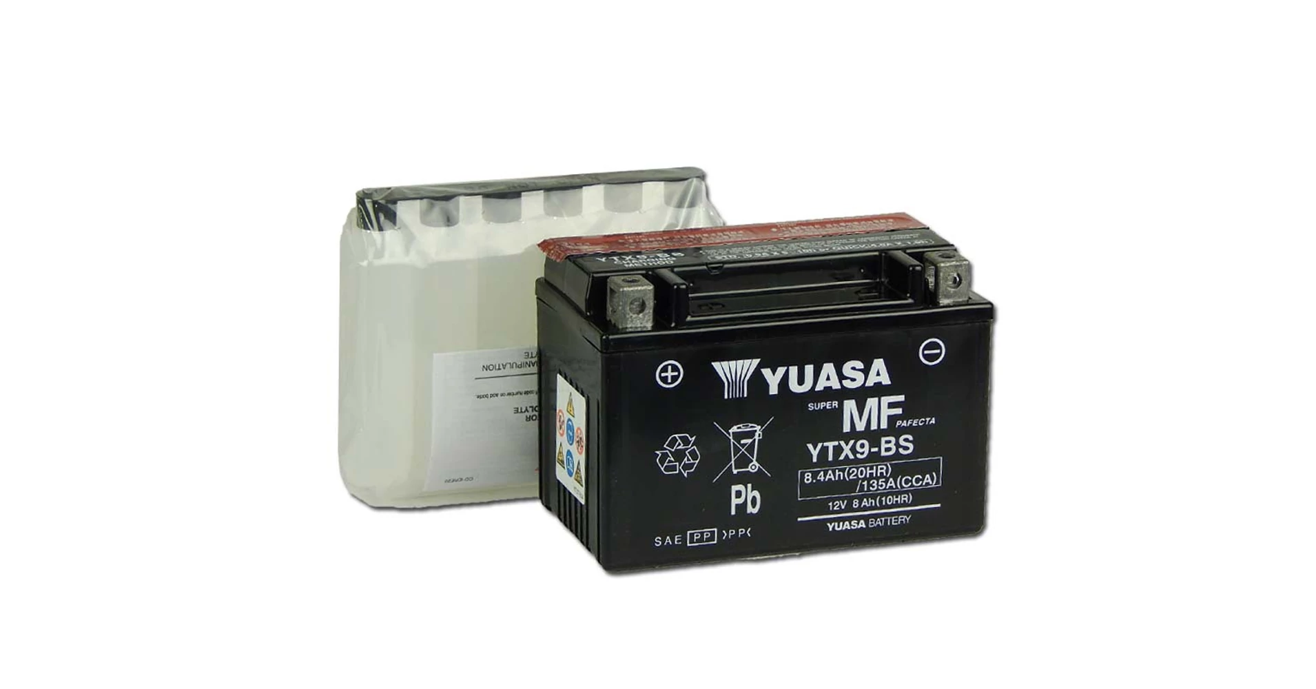 Yuasa YTX9-BS 12V 8Ah gondozásmentes AGM (zselés) motor akkumulátor