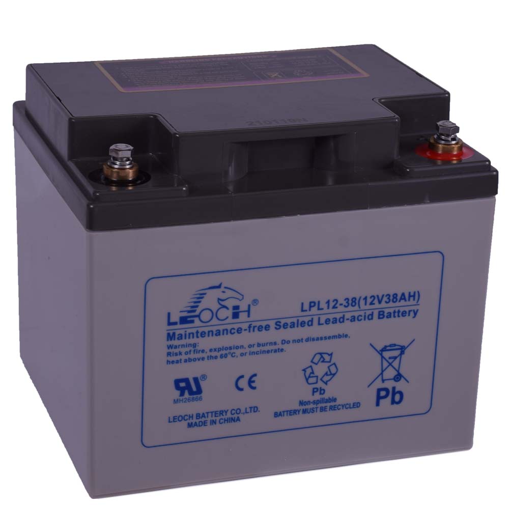 Leoch 12V 38Ah Zselés akkumulátor LPL12-38 Leoch Longlife 12V 38Ah